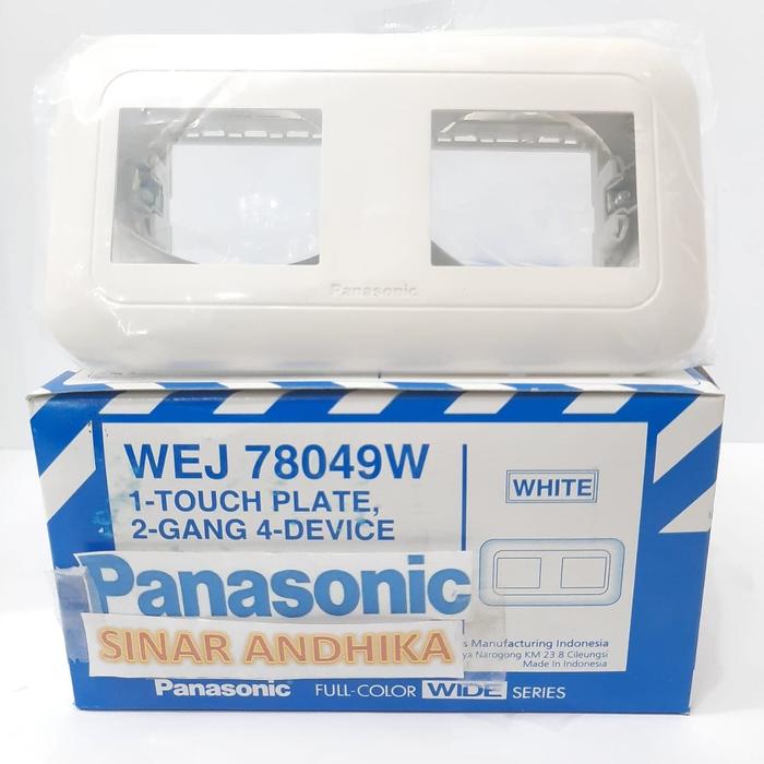Jual Frame Panasonic Saklar 2 Gang 4 Device Putih Wej 78049 - Jakarta ...