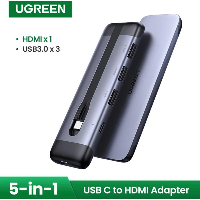 Jual UGREEN USB C Multifuntion 5 in 1 Adapter 70408 - Kota Surabaya - Inti Sukses | Tokopedia