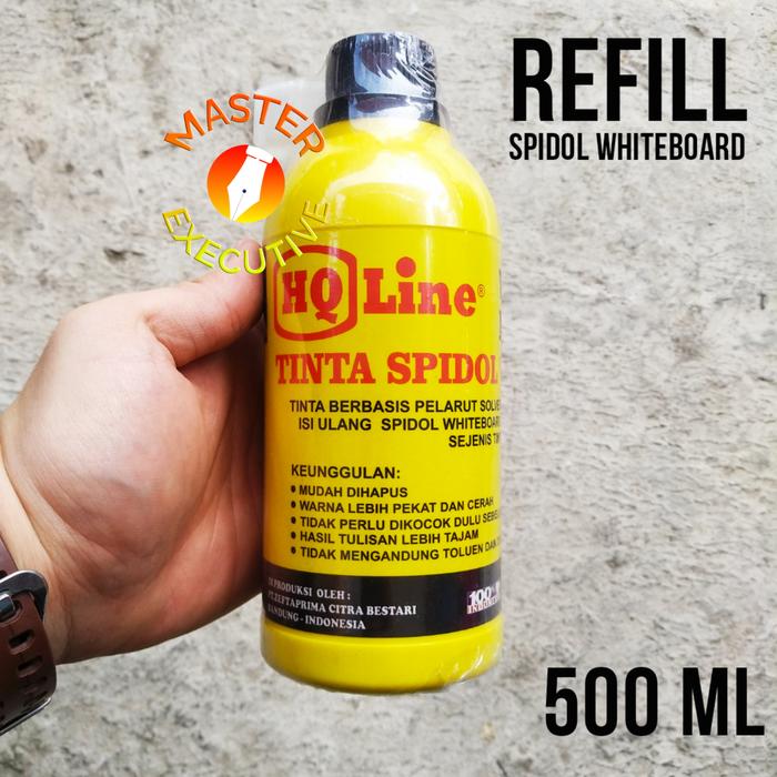 Jual HQ Line Refill Tinta Spidol Whiteboard Ink Marker 500 ml - White ...