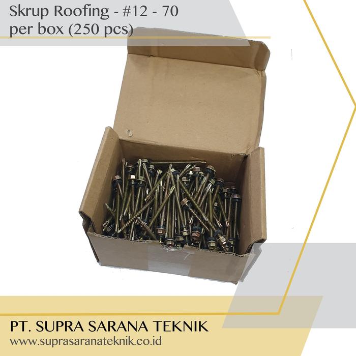 Jual Baut Roofing 12x70 Atap Spandek SUPRADEK Sekrup Skrup SDS 1BOX 250 ...