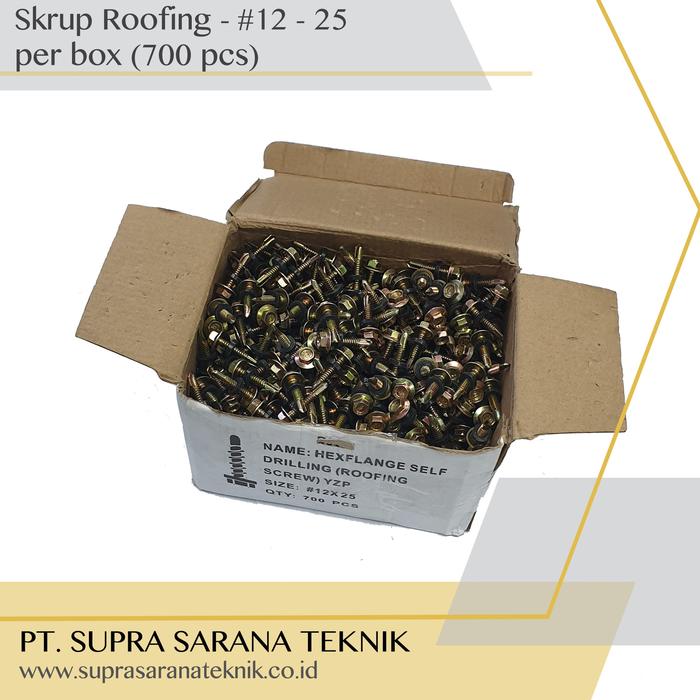 Jual Baut Roofing 12x25 Atap Spandek SUPRADEK Sekrup Skrup SDS 1BOX 700 ...