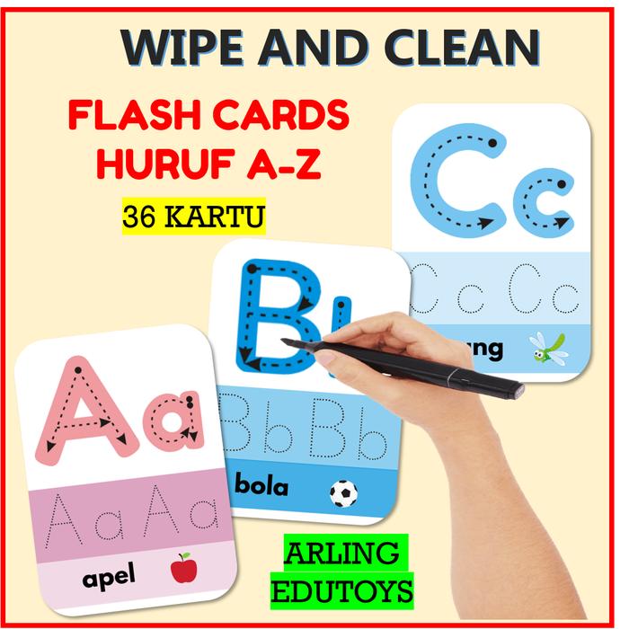 Jual WIPE AND CLEAN FLASH CARDS FLASHCARD BOOK BUKU KARTU EDUKASI HURUF ...