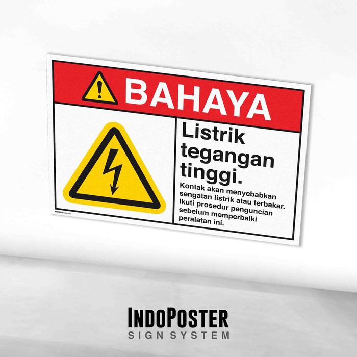Jual Stiker Label Safety Sign Rambu K3 ANSI Alat Listrik Tegangan ...