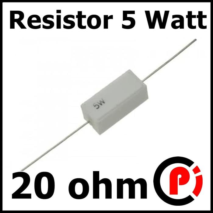 Jual Resistor Batu 5 Watt 5W Nilai 20 ohm - Kota Medan - Pi Toserba | Tokopedia