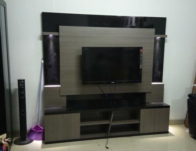 Jual Backdrop + Meja Tv Minimalis / Backdrop Tv Elegan / Rak Tv Hpl ...