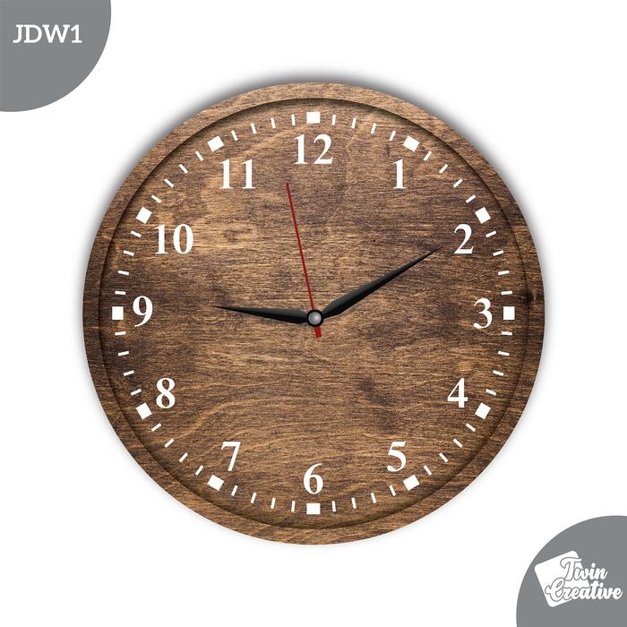 Jual JAM DINDING RUMAH MINIMALIS MODERN KAYU MDF WOODEN - JDW1 ...