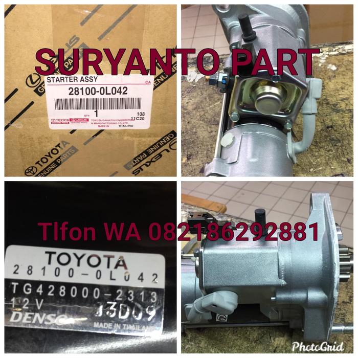 Jual Dinamo Starter Assy 28100-0L041 0L042 Toyota Diesel Innova ...