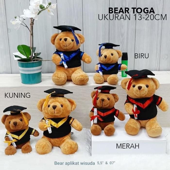 Jual Boneka Toga Wisuda Teddy Bear 20CM graduation souvenir sekolah ...