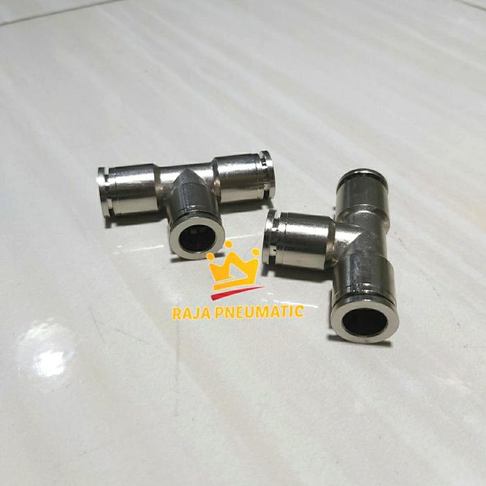 Jual FITTING NEPEL ANGIN MODEL T METAL PUSH IN BUAT SELANG 10MM SEMUA ...