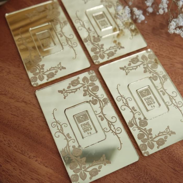Jual Acrylic Logam Mulia Replika ukuran Card untuk Mahar - 100gr ...