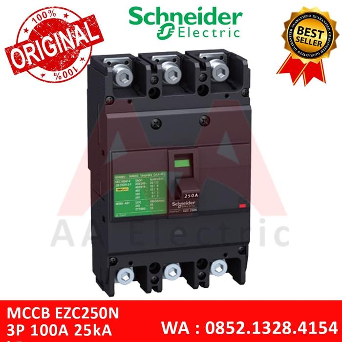 Jual MCCB EZC250N 3P 100A 25kA EasyPact Schneider - Jakarta Pusat - AA Electric Online | Tokopedia