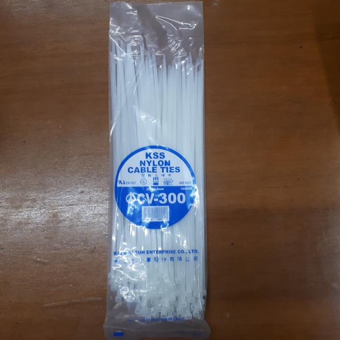 Jual Kabel Ties KSS CV-300 4.8 x 300 30 cm HItam/Putih - Jakarta Pusat - R.N ELEkTRIK | Tokopedia
