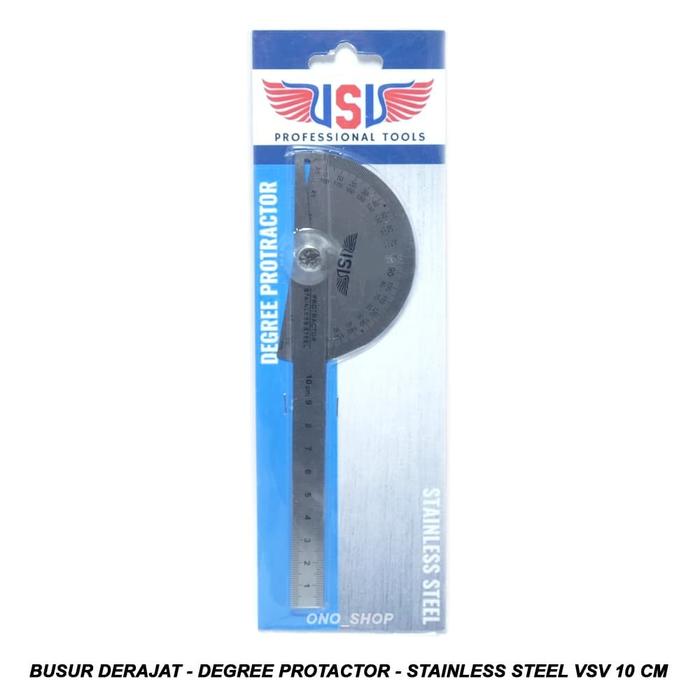 Jual Busur Derajat - Degree Protactor - Stainless Steel VSV 10 cm ...