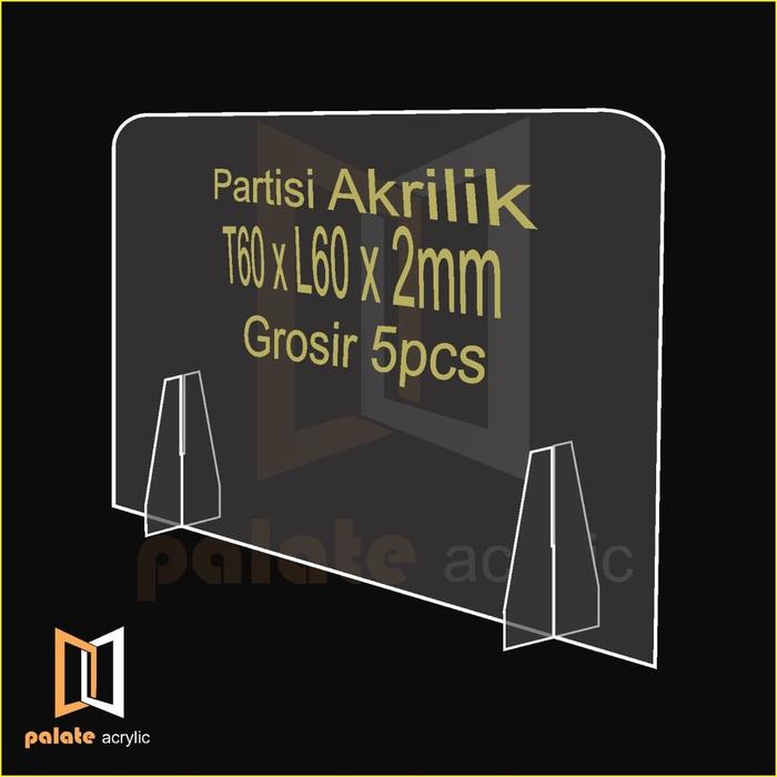 Jual PARTISI / SEKAT / PEMBATAS MEJA AKRILIK DIVIDER KASIR / ACRYLIC ...