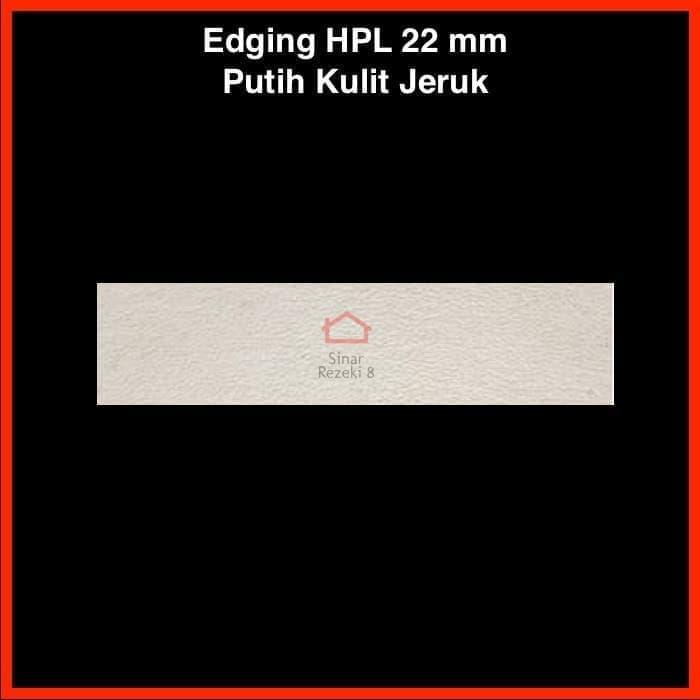 Jual Edging HPL 22 mm Putih WHITE Kulit Jeruk / Pinggir Meja Solid taco ...
