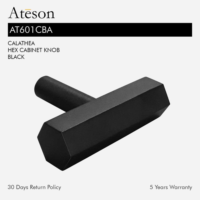 Promo ATESON AT601CBA Tarikan Handle Laci Kuningan Matt Black Cabinet ...