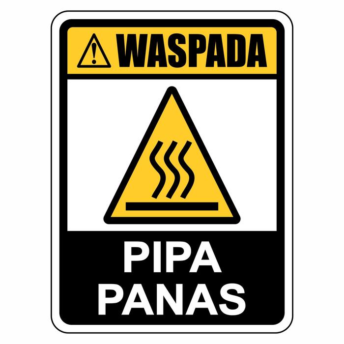 Promo Rambu Plang K3 Awas Pipa Panas 45cm x 60cm Plat Alumunium - Kota ...