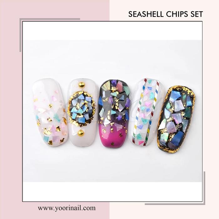 Jual Seashell Chip Set 12 Warna Sea Shell Kulit Kerang Nail Art Batu ...