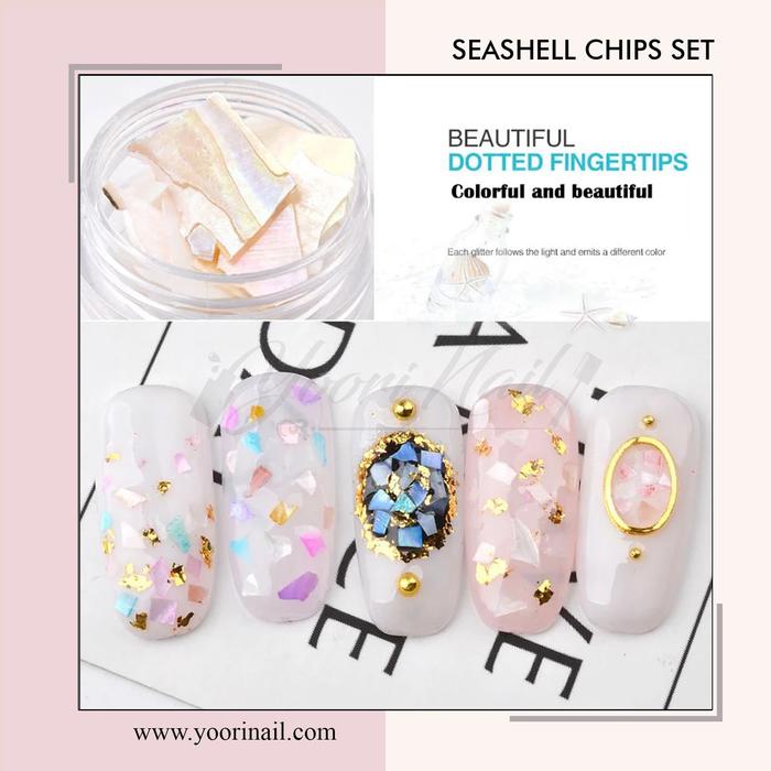 Jual Seashell Chip Set 12 Warna Sea Shell Kulit Kerang Nail Art Batu ...