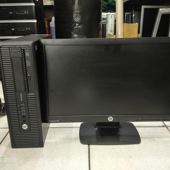 Jual PC HP Desktop 800 G1 i5 gen4 8gb 500gb plus LED HP 19 inch Second ...
