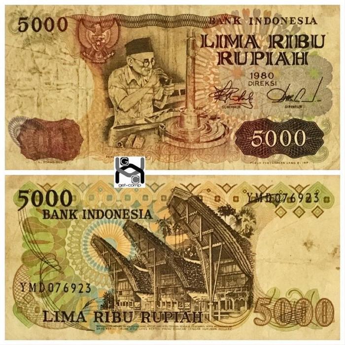 Jual UANG KUNO 5000 RUPIAH RP TH 1980 UANG KUNO UANG KERTAS LAMA ...