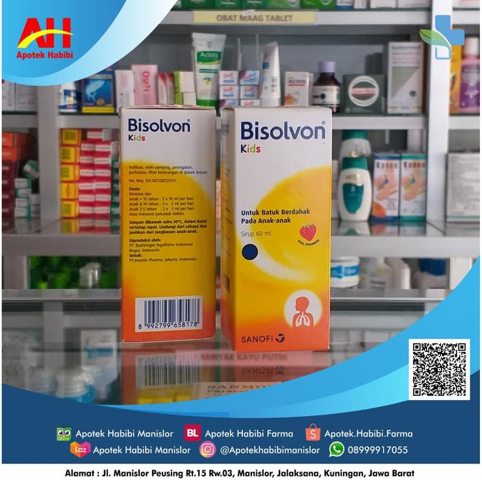 Jual BISOLVON BISOLPON BISOLFON KIDS ANAK SIRUP 60ML OBAT BATUK BERDAHA ...