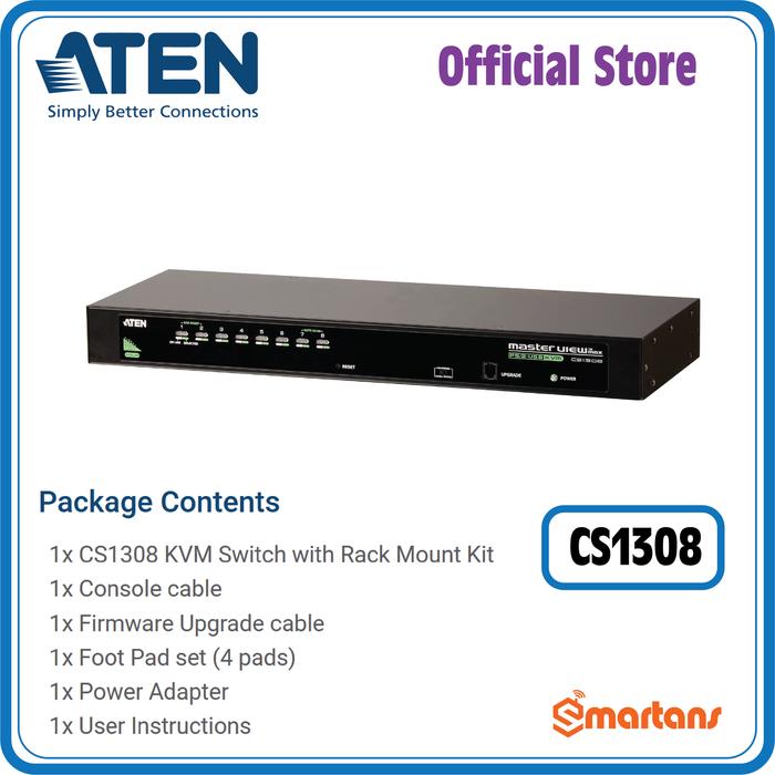 Promo Aten CS1308 - 8 Port KVM Switch VGA Rackmount. PS2 or USB. Cicil ...