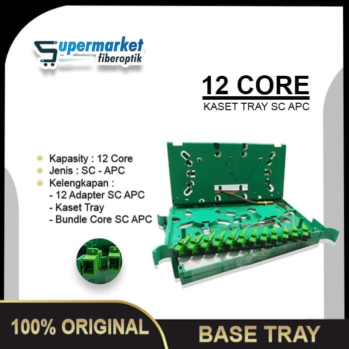 Jual Basetray 12 Core SC - APC ODC Kaset Tray SC APC 12 Core Fiber ...