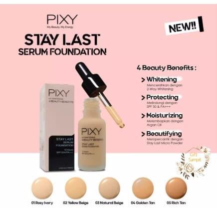 Jual Pixy Stay Last Serum Foundation Alas Bedak Pondesen Pixi ...