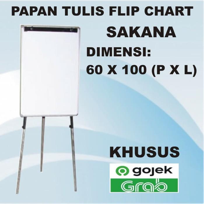 Jual Papan Flip Chart SAKANA BERMAGNET ukuran 60 x90cm bahan putih ...