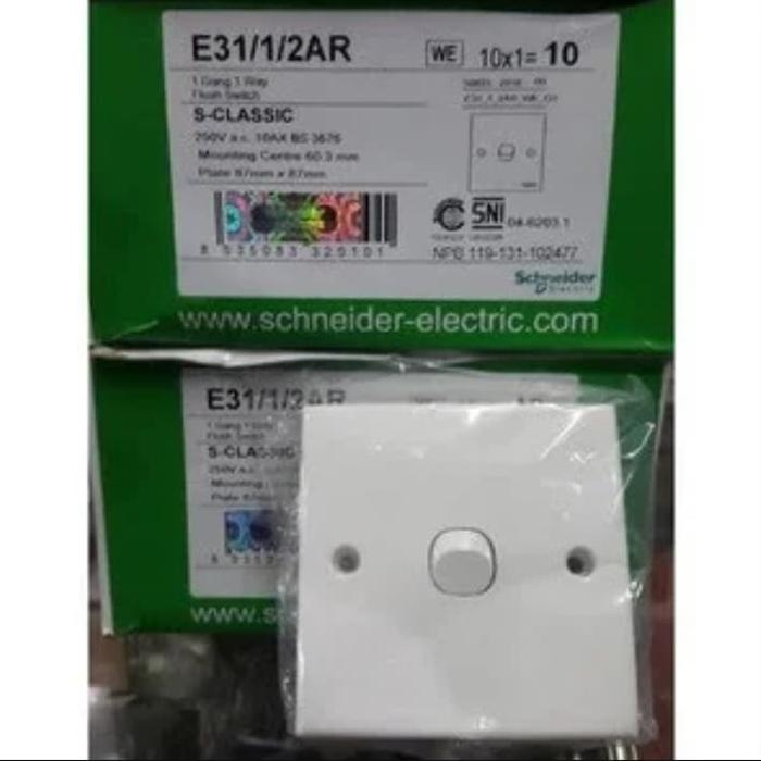 Jual Saklar Engkel Tunggal Classic Clipsal Schneider E31/1/2A - Putih - Jakarta Pusat - Surya ...