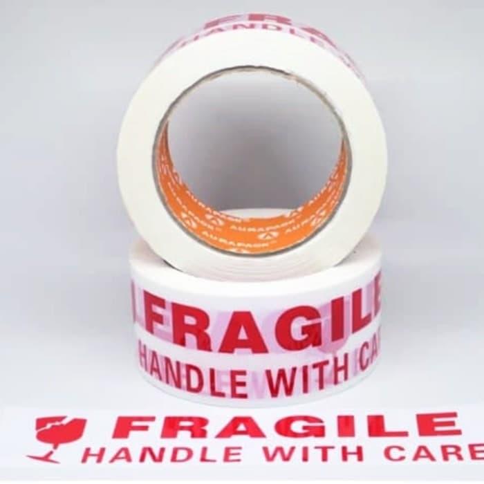 Jual Lakban Fragile Aura pack putih 48mm x 90 yard - Kota Bandung ...