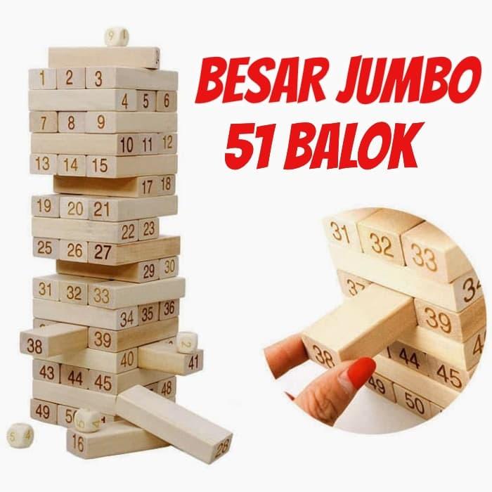 Jual mainan Stako Kayu 51 Balok jumbo / wooden stacko big - Jakarta ...
