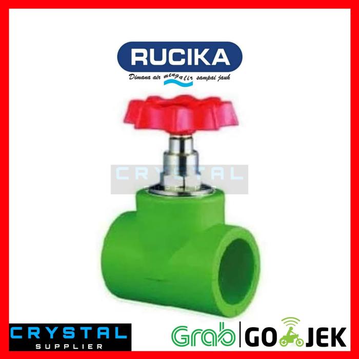 Jual STOP KRAN PUTAR PPR RUCIKA 1/2" inch GREEN Gate Straight Way Valve ...