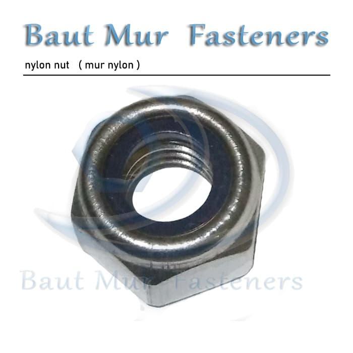 Jual MUR Nylon M10 Lock Nut Stainless Steel sus 304 ss 304 - Jakarta ...
