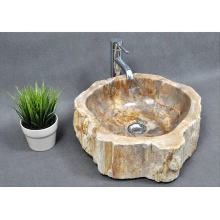Jual Wastafel Fosil Kayu Petrified wood Cream Abstrak - Kota Surabaya ...