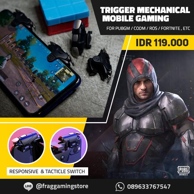 Jual Mobile Trigger Mechanical for PUBG / CODM / FF / Mobile Gamers ...