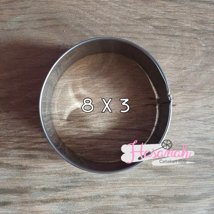 Jual Loyang roti burger / ring cutter / ring roti bulat stainless 8 x 3 ...