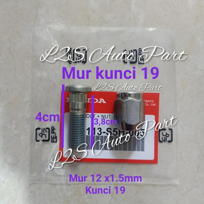 Jual BAUT RODA ORIGINAL dan MUR RACING KUNCI 19 HONDA JAZZ JAZZ RS BRIO ...