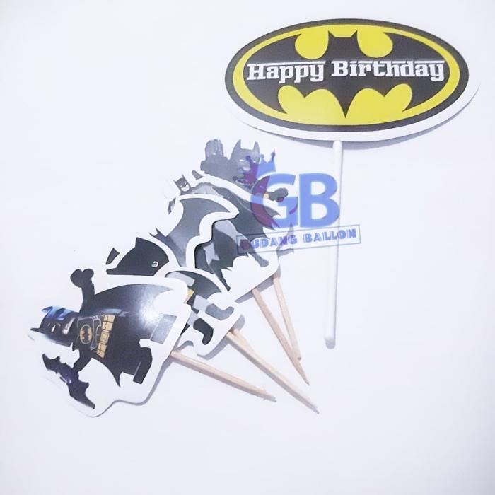 Jual Topper Cup Cake Batman / Topper Cake / Hiasan Kue / Topper ...