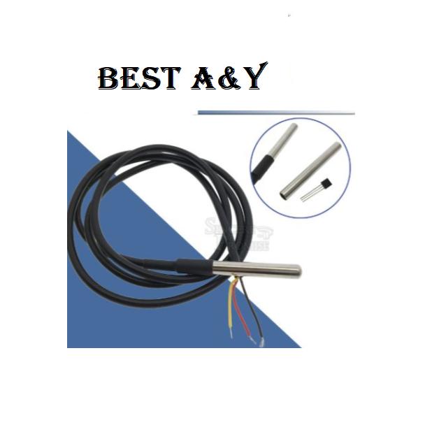 Jual Temperature Probe Stainless Steel Sensor Suhu DS18B20 Waterproof ...