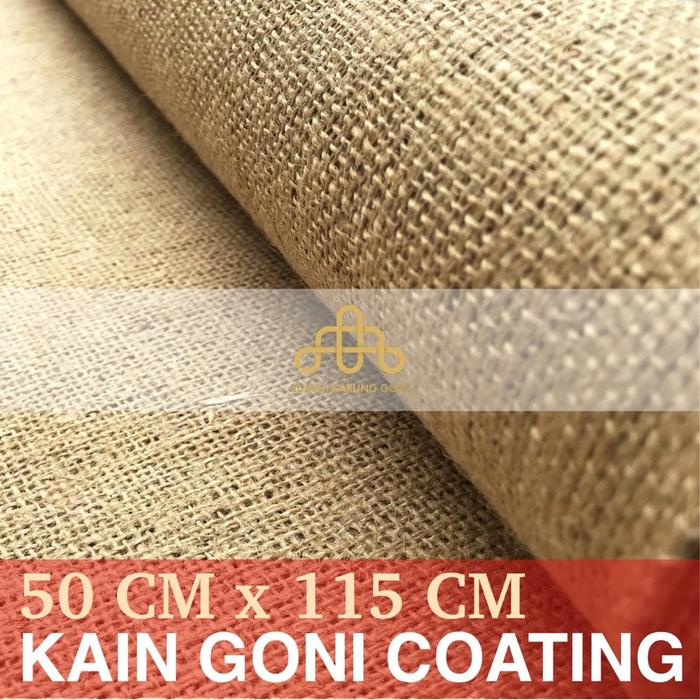 Jual Kain Goni Laminated 50x115cm - Laminated Burlap Fabric Bandung ...