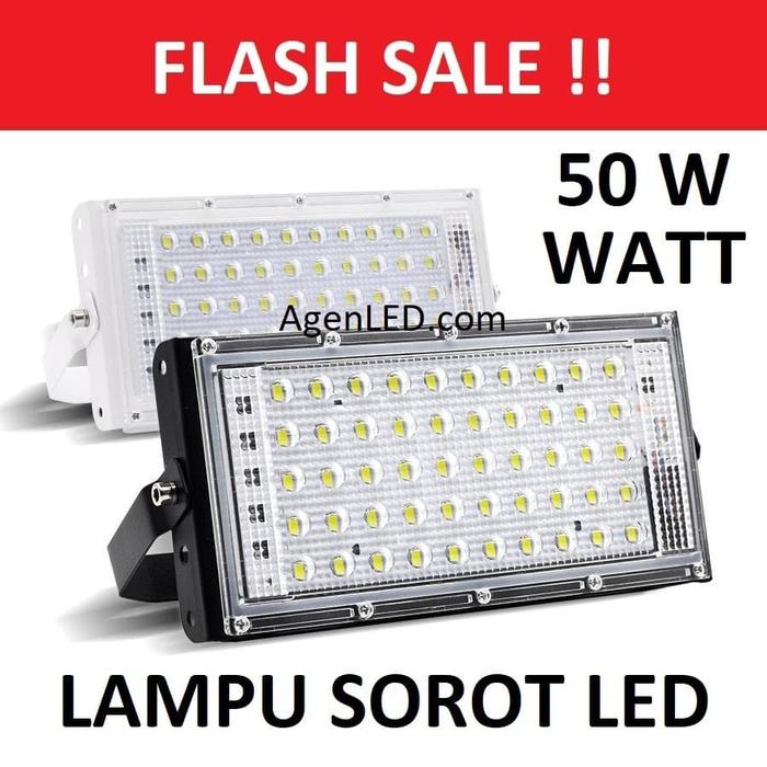 Jual LED SOROT 50W Flood light Lampu FLOODLIGHT tembak 50 w watt outdoor MU - Jakarta Pusat ...