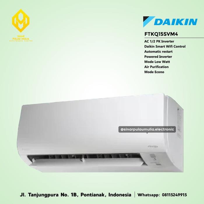 Jual Daikin AC Flash Inverter 1/2 PK Thailand - FTKQ15SVM4 / FTKQ ...