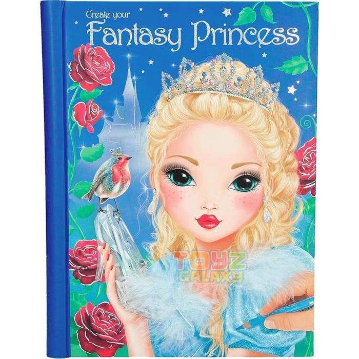 Jual Top Model Create Your Fantasy Princess Colouring Book - Original ...