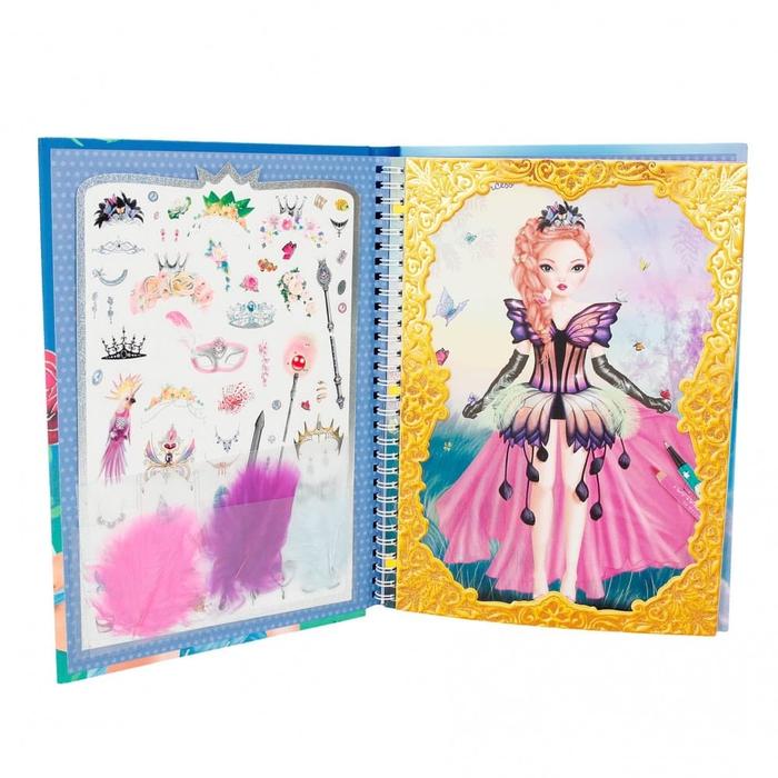 Jual Top Model Create Your Fantasy Princess Colouring Book - Original ...