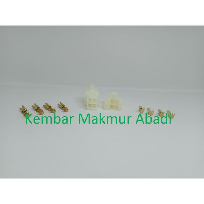 Jual Socket 4 Pin Kecil+Skun / Soket Motor / Konektor Motor/Connector ...