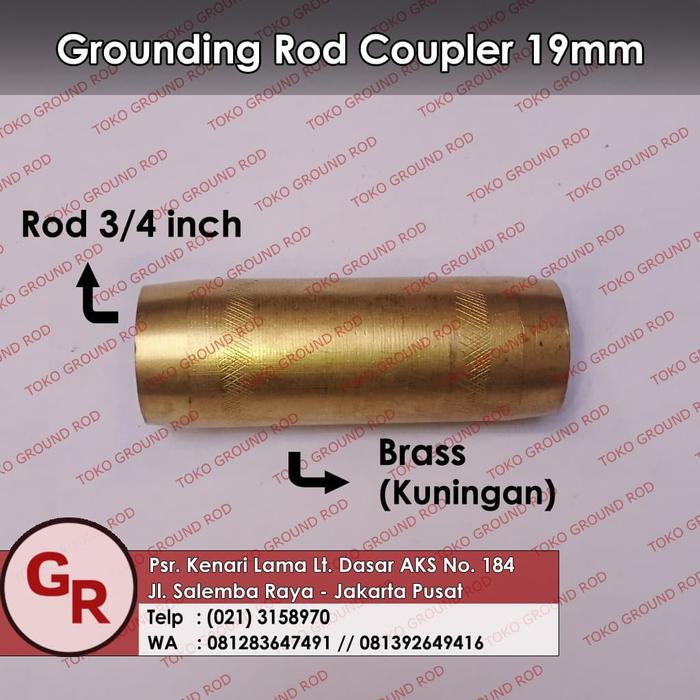 Jual 3/4 inch Ground Rod Coupler / Coupling Rod / Sok Rod Grounding 19 ...