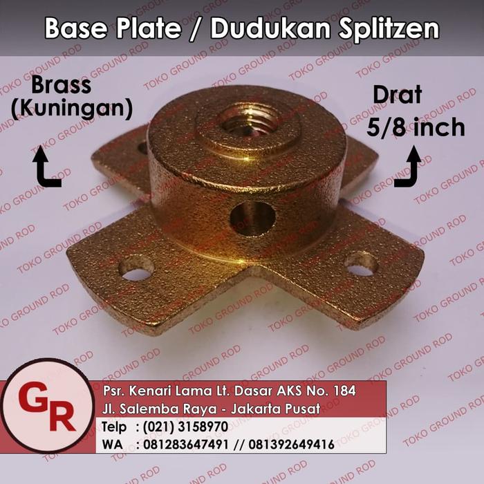 Jual 5/8 inch Dudukan Splitzen - Penangkal Petir - Base Plate Bulat ...