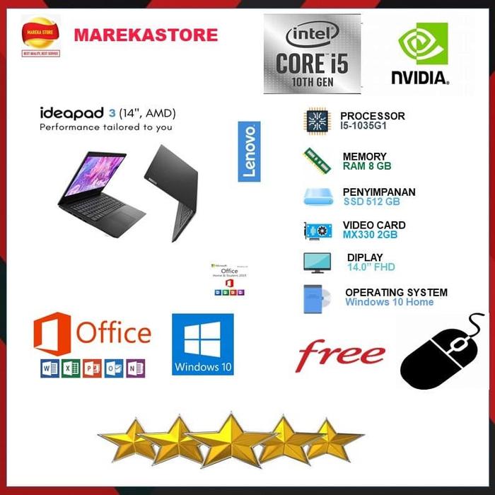 Jual LAPTOP LENOVO IDEAPAD Slim 3i i5-1035G1 8GB 512GB SSD MX330 WIN10+OHS - Jakarta Pusat - Mr ...
